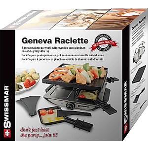 Swissmar Geneva 4-Person Stainless Steel Raclette