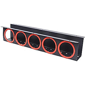 Ggeresulie Spray Bottle Storage Rack Abrasive Wall-Mounted Rail shelf Car Beauty Shop Accessory Display Auto Cleaning Detailing Tools Organizer For Wall Mounted, blackï¼Œred, ‎22 x 4.7 x 5 inches