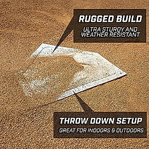 GoSports Baseball & Softball 5 Piece Base Set - Rubber Field Bases for Kids & Adults