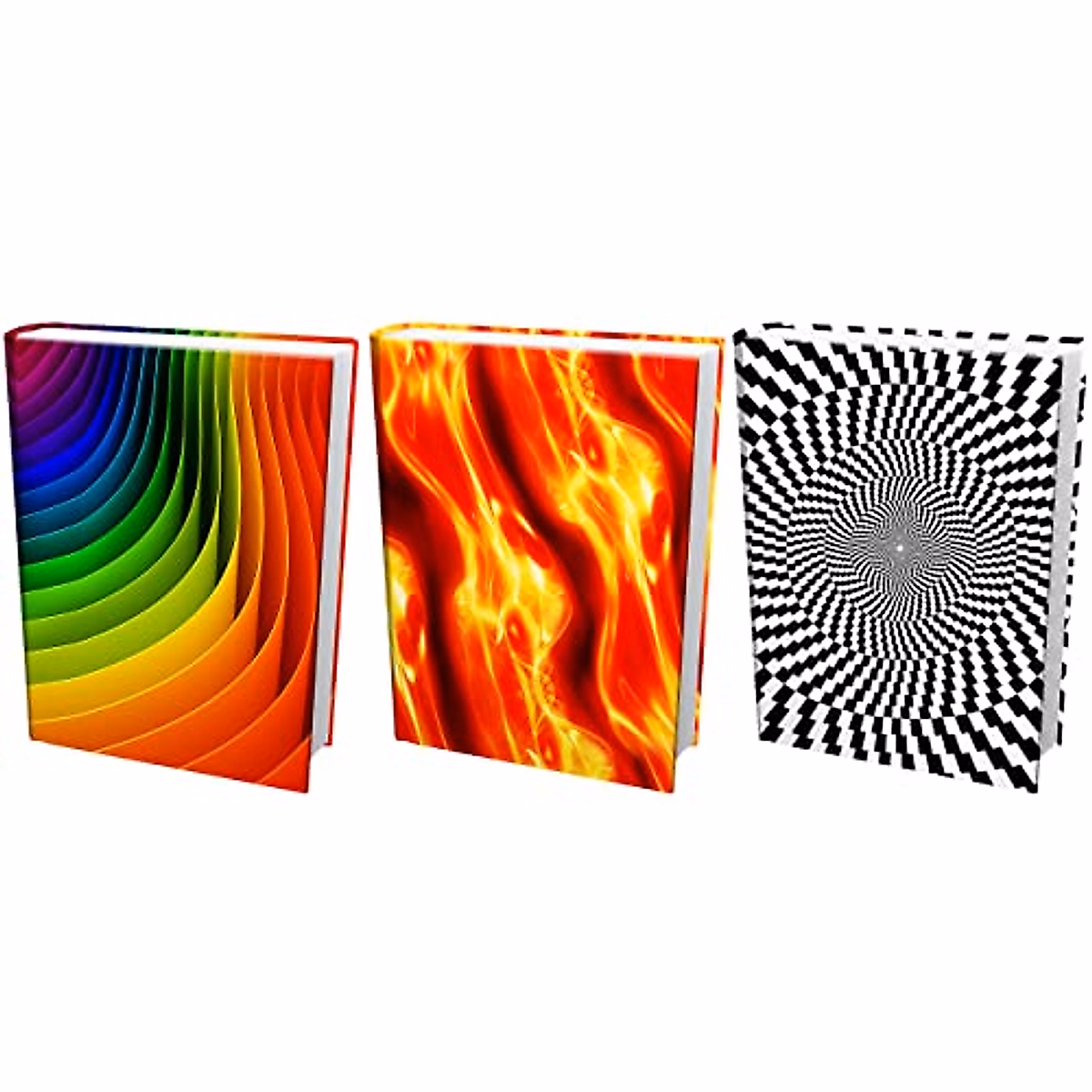 Easy Apply, Reusable Book Covers 3 Pk. Best Jumbo 9x11 Textbook Jackets for Back to School. Stretchable to Fit Most Large Hardcover Books. Perfect Fun, Washable Designs for Girls, Boys, Kids and Teens