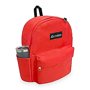 Everest Classic Laptop Backpack W/Side Pocket, Royal Blue, One Size