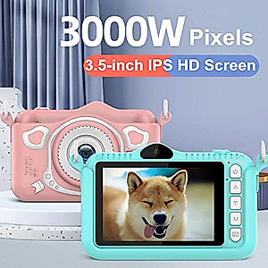 Niaviben Small Digital Camera for Kids Multi-Functions Digital Camera Toy 720p Hd Dual Lens 2.8-inch Screen Camera Gifts for Childrens Blue