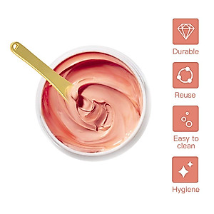 Tekson 6 Pieces Metal Cosmetic Skincare Spatula, Mini Mask facial Reusable Scoop, Makeup Beauty Spoons for Cream, Lotions, Moisturizers (Rose Gold, Gold, Silver)