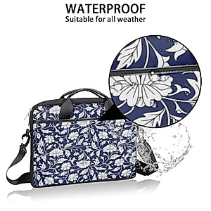 Flower Tree Print Laptop Computer Bag Waterproof Shoulder Messenger Bag 13-15 inch Durable Laptop Tote Bag with Shoulder Strap Handle Lightweight Crossbody Briefcase