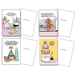 Stonehouse Collection Vareity Set of 12 Funny Birthday Cards - Birthday Card Assortment - USA Made