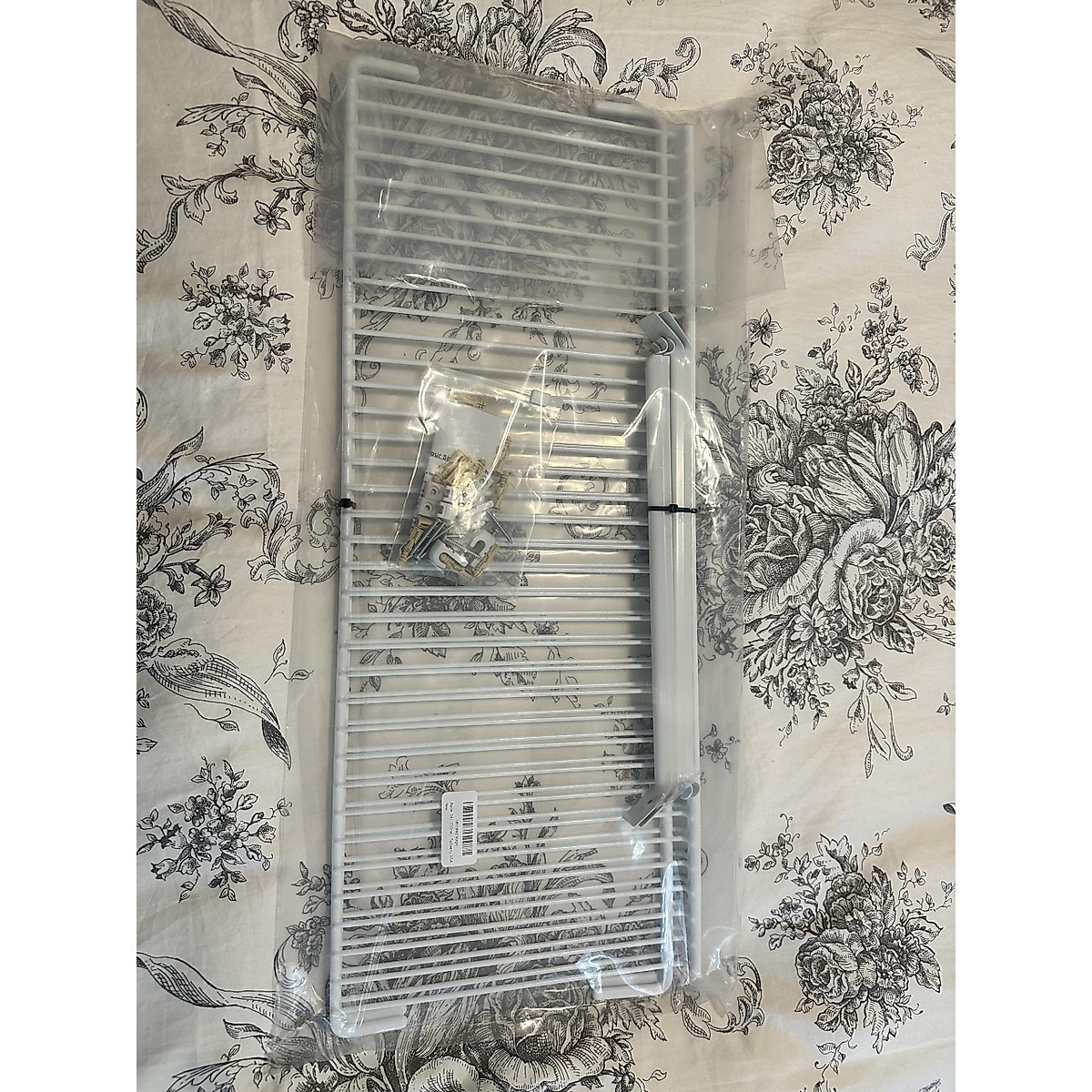 Generic 2 pc White Wall Shelf Inexpensive Heavy-Duty Steel with an Anti-Rust Coat with All Hardware, Pantry Wall Shelves, Garage Wall Shelves, Wall Mounted Shelf for Storage, Laundry Room Shelf