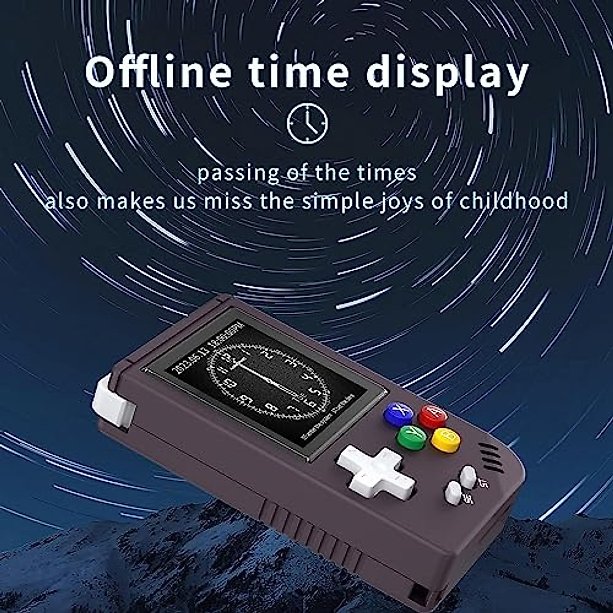 RG Nano Retro Handheld Game Console , Aluminum Alloy CNC Support Clock , Music Player Function 1.54 Inch IPS Screen 64G TF Card 5405 Game (Anbernic Rg Nano Purple)