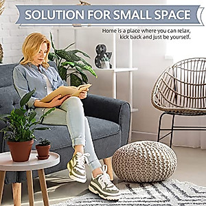 Shintenchi 47" Small Modern Loveseat Couch Sofa, Fabric Upholstered 2-Seat Sofa, Love Seat Furniture with 2 Pillows, Wood Leg for Small Space, Living Room, Bedroom, Apartment, Dark Grey