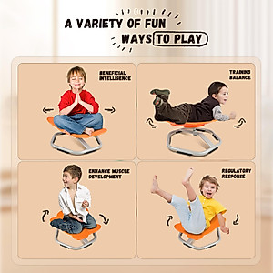 Sensory Spinning Chair, Spinning Chair for Autistic Kids Body Coordination Training, Elephant Shape Non Slip Sensory Toys 360° Spinning Swivel Chair Improving Toddler's Physical Fitness