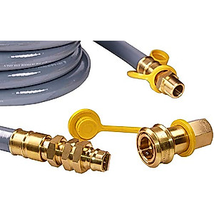 DOZYANT 15 Foot 3/4inch ID Natural Gas Hose with Quick Connect/Disconnect Fittings for Generator, Construction Heaters and More NG/Propane Appliance