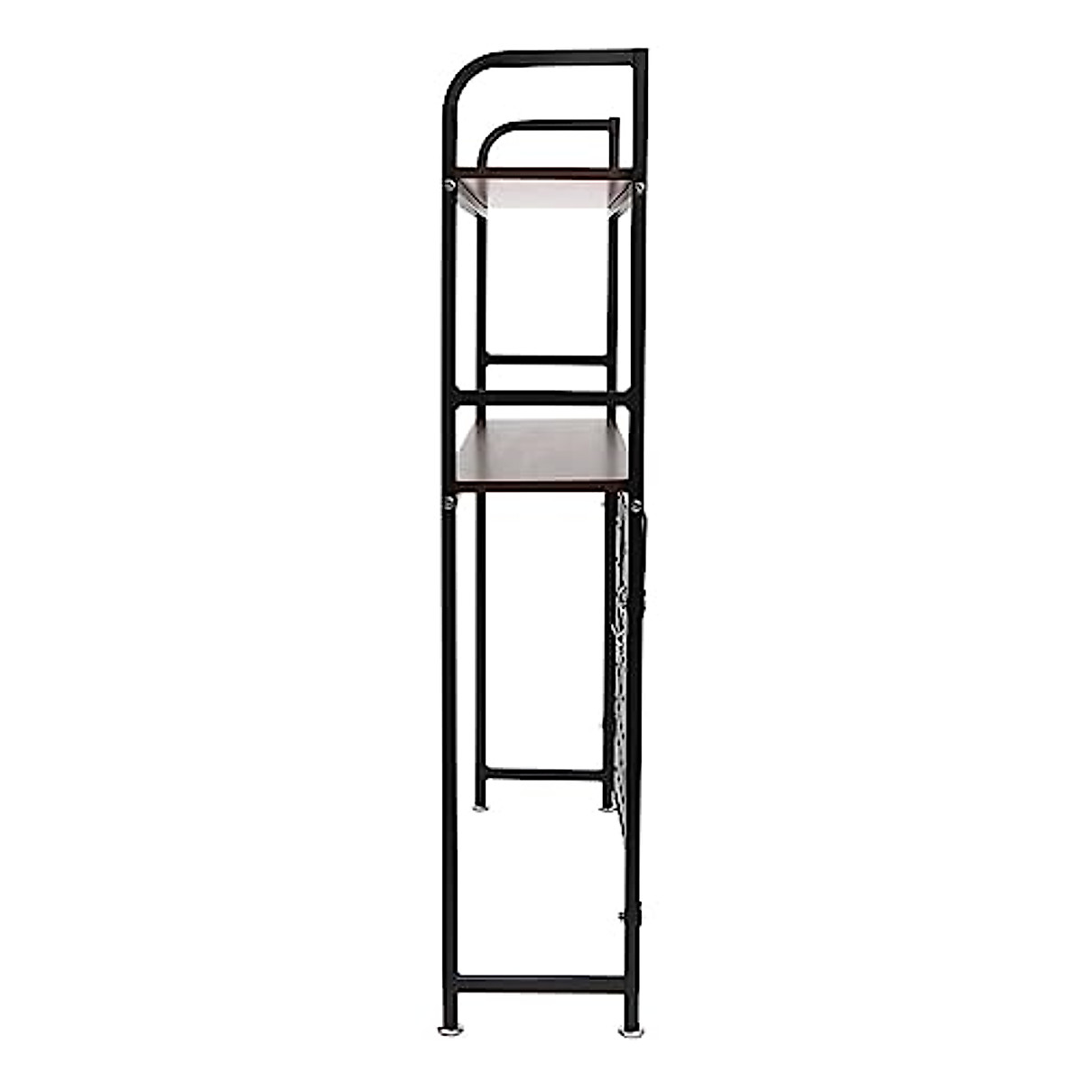 MhdunueSK Computer Desktop Bookcase,2 Tier Dorm Desk Hutch,Multipurpose Adjustable Dorm Desk Bookshelf for Home Dorm Office Supplies 29.5 * 7.9 * 38.6Inch (Black)