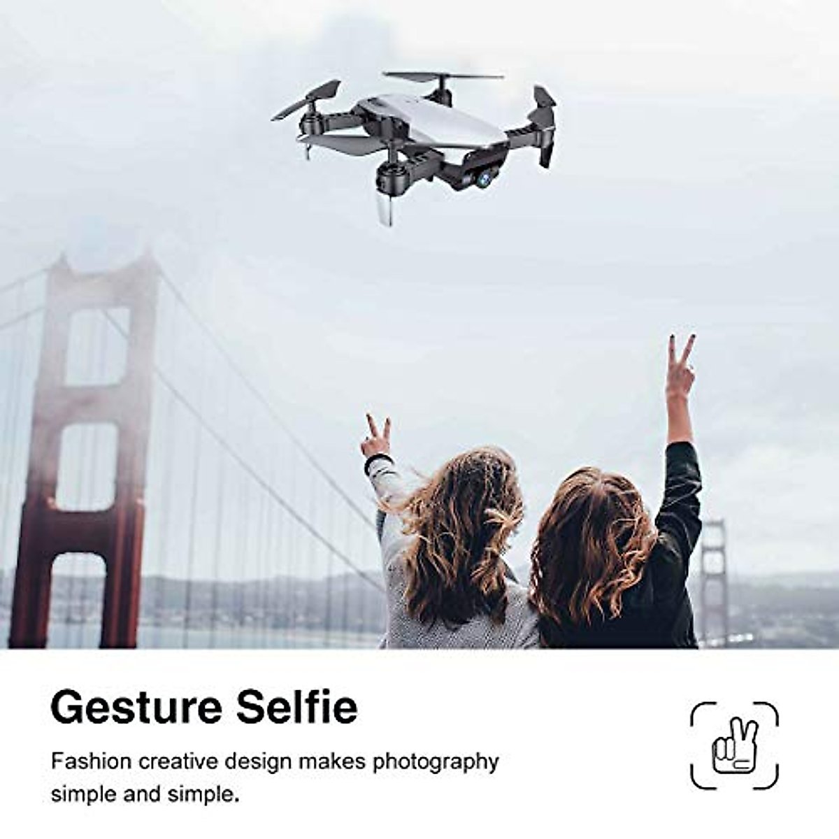 DRONE-CLONE XPERTS Drone X Pro AIR 4K Ultra HD Dual Camera FPV WiFi Quadcopter Follow Me Mode Gesture Control 2 Batteries Included (BLACK)