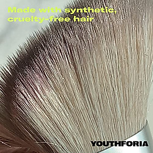 Youthforia Blush Brush, Soft Angled Makeup Brush For Blending Powder, Cream, & Liquid Formulas, Creates A Flawless Finish, Vegan & Cruelty-Free