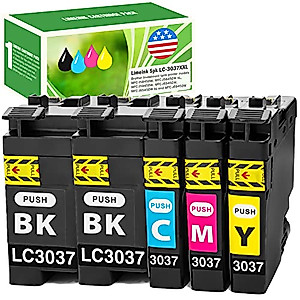 Limeink Compatible Ink Cartridges Replacement LC3037 XXL LC3037 XL LC3039 for Brother Printer MFC-J5845DW MFC J6545DW LC3037 BK/C/M/Y Ink Cartridges for Brother 5 Pack