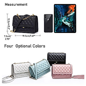YXBQueen Handbags for Women Quilted Black Crossbody Flap Bag Small Chain Purses Black Quilted Purse