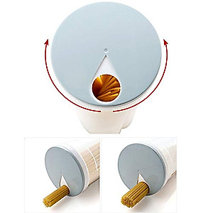 EORTA Plastic Tall Food Storage Spaghetti Noodle Pasta Container with Locking Lid Clear Dry Food Keeper Canister Cereal Crisper Box