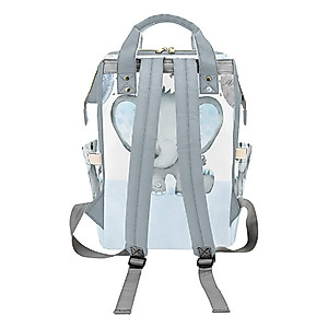 Cute Balloon Elephant Blue Diaper Bags Backpack with Name Personalized Baby Bag Nursing Nappy Bag Gifts