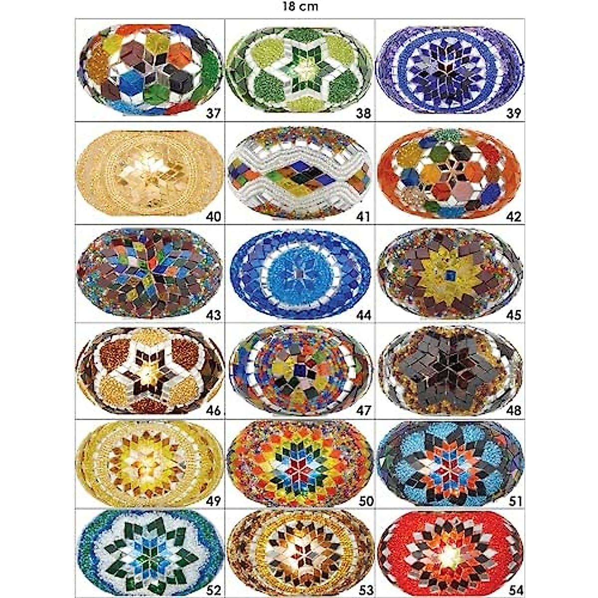 DEMMEX - 7 Big Globes Turkish Moroccan Mosaic Floor Lamp Light, Bohemian Boho Tiffany Mosaic Floor Lamp with North American Plug & Socket, 55" (Customize)