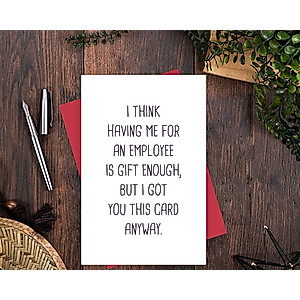 Kirynurd Funny Birthday Card for Boss, Greeting Card for Boss, Boss Day Card, Card for Boss