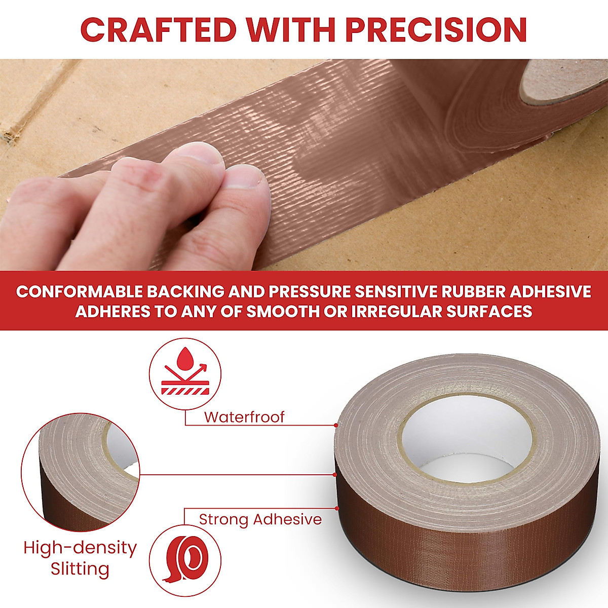 GGR Supplies T.R.U. CDT-36 Industrial Grade Duct Tape. Waterproof and UV Resistant. Multiple Colors Available. 60 Yards. (White, 1/2 in.)