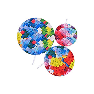 Handmade Reusable Cotton Fabric Bowl Covers - Two Layers of Fabric (Set of 3, Yellow plaid)