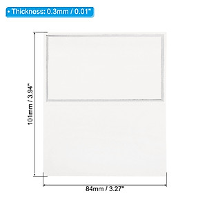 PATIKIL Tent Place Cards, 25pcs Greeting Cards 3.93 x 3.27inch Favor Decor Foldable Blank Card for Wedding Party DIY Table Name Place Cards Silver Tone White