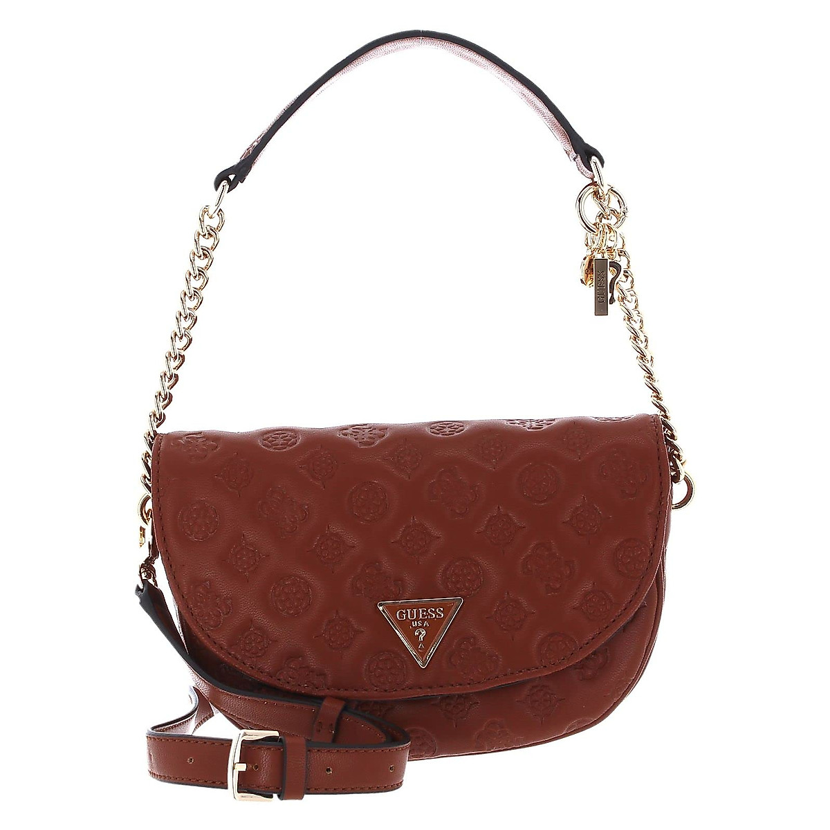 GUESS La Femme Flap Shoulder Bag Cognac One Size