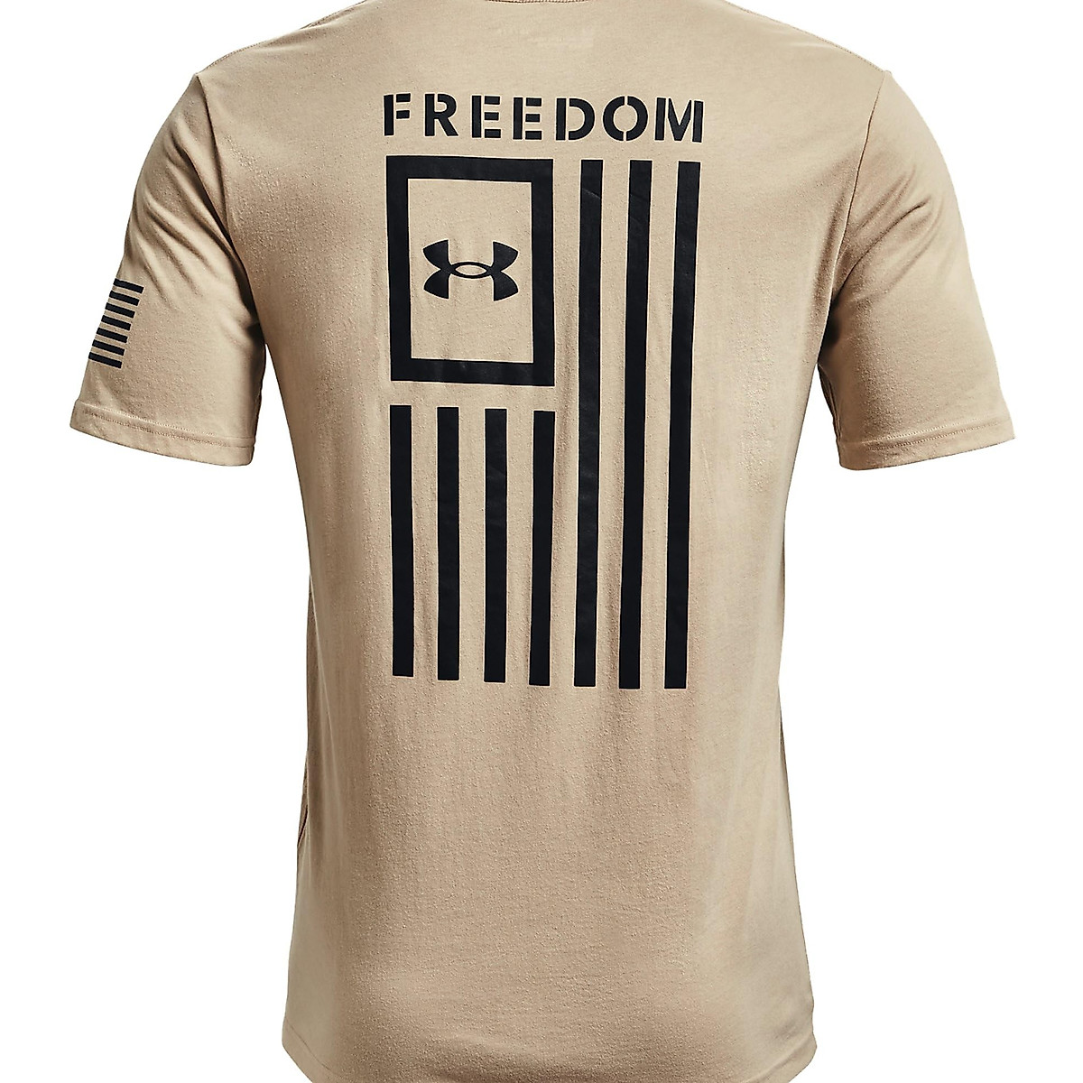Under Armour Men's New Freedom Flag T-Shirt, Desert Sand (290)/Black, Medium