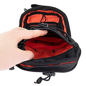 LINE2design First Aid (Ifak) Pouch EMS Bag - EMT Emergency Medical Trauma Pack Bags Tactical EDC Rescue Utility Gear IFAK Bags for Hiking Stop Bleeding Includes USA Patch - Orange