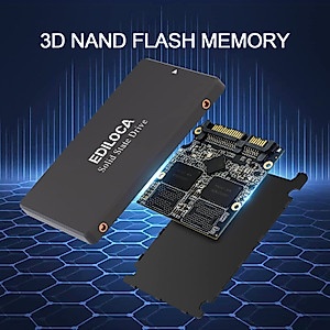 Ediloca ES106 256GB SSD SATA III 2.5" 3D TLC NAND Flash Internal Hard Drive, Up to 550MB/s Read, Upgrade PC or Laptop Memory and Storage(Black)