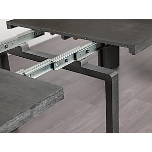 Transformer Table Dining Room Table for 2 to 12, Expandable Dining Table, Coffee Table with Storage Panels Included, Space Saving Furniture (Dark Grey, Table + Bench + Coffee Table)