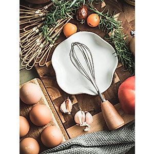 Cormomu Spoon Rest for Stove Top, 5.2" Ceramic Spoon Holder for Kitchen Countertop, Coffee Spoon Rest, Large Cooking Spatula Holder for Spoons, Ladles or Tongs, Housewarming Gifts, White