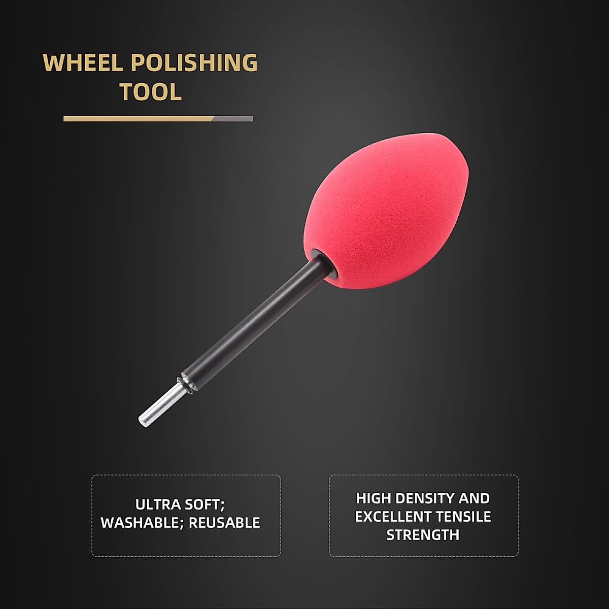 SPTA Wheel Rims Polisher, Polishing Ball, Polishing Cone, Metal Wheel Polishing Tool, Ball Buster Wheel and Rim Polisher System Attaches to Standard Household Drill