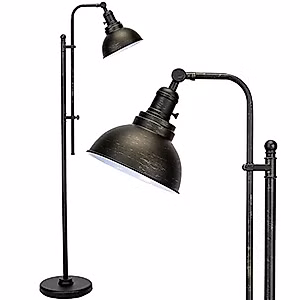 VONLUCE Floor Lamp, 65'' Tall Industrial Floor Lamp, Adjustable Height & Head Vintage Metal Standing Reading Pole Lamp, Floor Lamps for Living Room, Bedroom, Office, Farmhouse