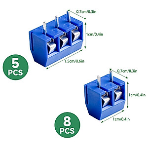 Smraza 104pcs Double Sided PCB Board Kit, Prototype Boards for DIY Soldering and Electronic Project Circuit Boards Compatible with Arduino Kits, 30PCS 40 Pin 2.54mm Male and Female Header Connector