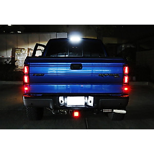 iJDMTOY OEM-Fit 3W Full LED License Plate Light Assembly Kit Compatible with Ford F150 Ranger Raptor Explorer Sport Trac, Powered by 3pcs Xenon White LED Diodes