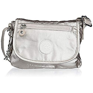 Kipling Sabian Mini Crossbody Bag-Small Cross Body Purse, Metallic Glow, 7.75"L x 5.75"H x 3.5"D