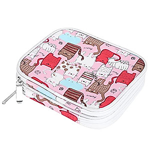 MIWEITOO Knitting Tools Storage Case Double Layer Crochet Hook Zipper Bag with Mesh Pockets, Portable Knitting Tote Basket Yarn Bags Large Craft Supplies Bag