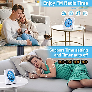 MICOCIOUS CD Player with Speakers Bluetooth Desktop CD Players for Home Kpop Music CD Player with LED Screen FM Radio Remote Control Timer Support AUX USB TF Card Playback