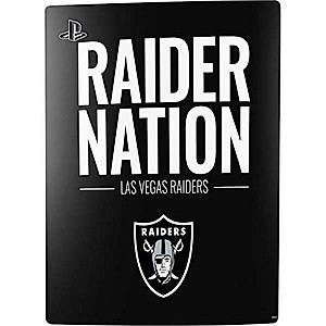 Skinit Decal Gaming Skin Compatible with PS5 Console - Officially Licensed NFL Las Vegas Raiders Team Motto Design