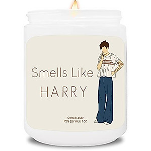 Funny Smells Like Harry Candle Gifts - Harry's House Scented Candle Gifts - 7oz, Teakwood