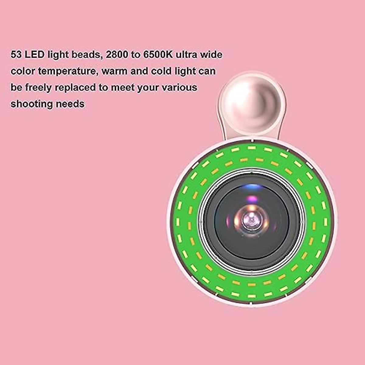 Phone Camera Lens, Universal 15X Macro Lens Kit with LED Light and Travel Case, Clip on Cell Phone Lens Attachments for Most Smartphones, for Video, Live Show, Vlog, Photography