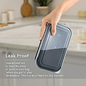 Plastic Meal Prep Containers, 32 oz, 10 PACK, Food Storage Disposable Containers with Lids Airtight, Togo Food Containers for Frozen Meal, Reusable Lunch Bento Box, Microwave and Freezer Safe