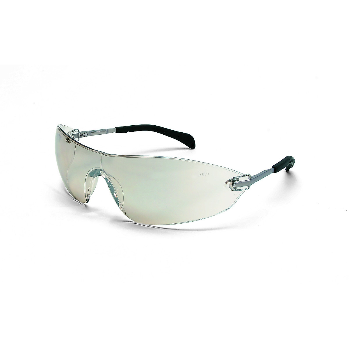 Crews S2219 Blackjack Elite Safety Glasses with Chrome Metal Temple and Indoor/Outdoor Clear Lens