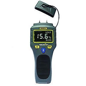 General Tools TS06 - ToolSmart BlueTooth Connected Digital Moisture Meter, Pin-Type, LCD
