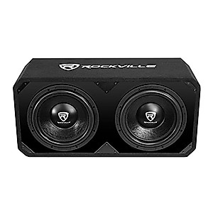 Rockville DV12K6D2 Dual 12" 4800w Car Audio Subwoofers Plexi Sub Enclosure Box