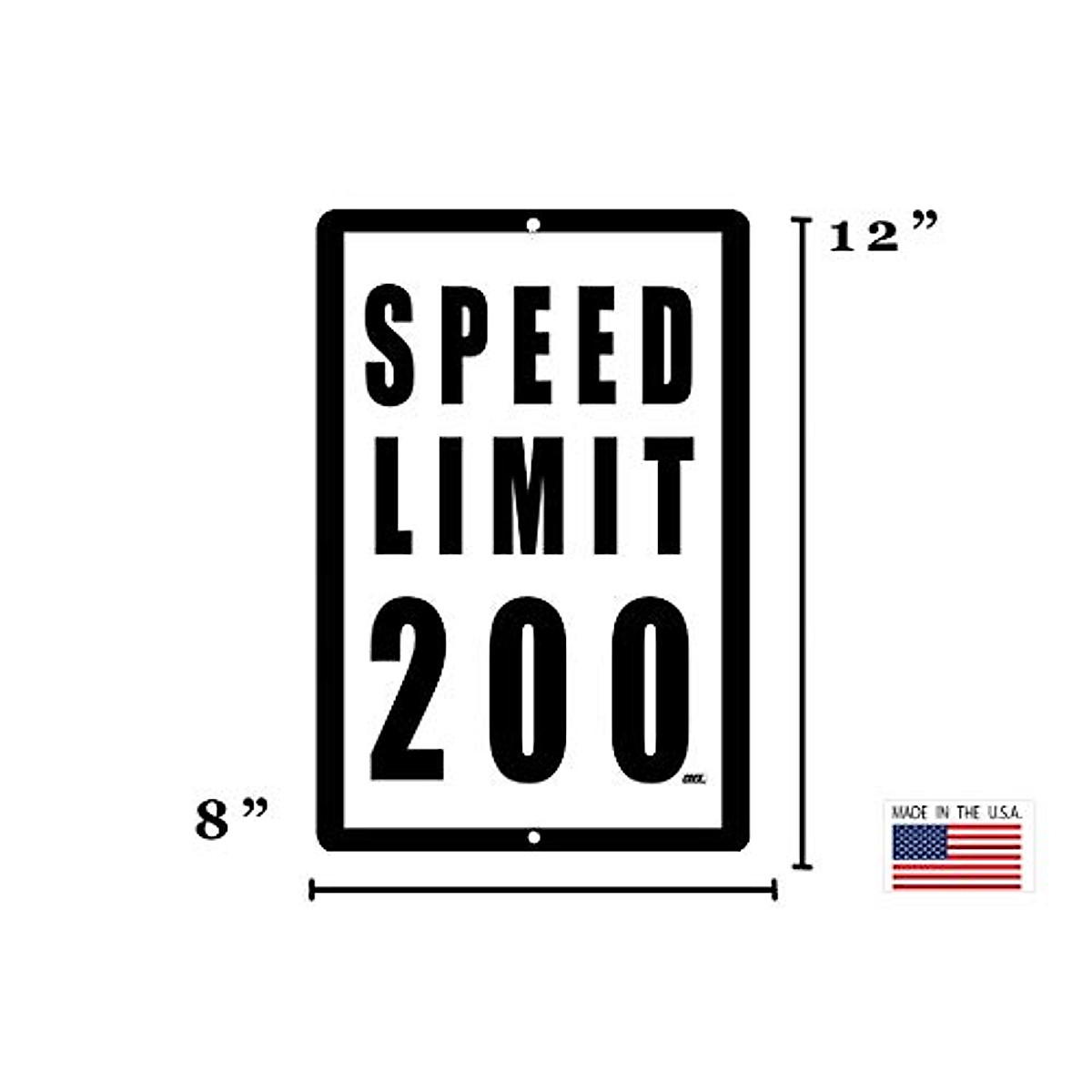 Rogue River Tactical Funny Mechanic Metal Tin Sign, 12x8 Inch, Wall Décor- Man Cave Bar Speed Limit 200 MPH