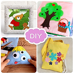 12" x 12" Squares Felt Sheets Fabric, 10Pcs Felt Fabric for Crafts, 1mm Thick Halloween Christmas Fabric Fall Felt Non-Woven Felt Paper for Sewing DIY Projects(Black)