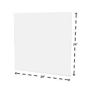 Acrylic Clear Plexiglass Cast Sheet 1/4" x 24" x 24" Nominal