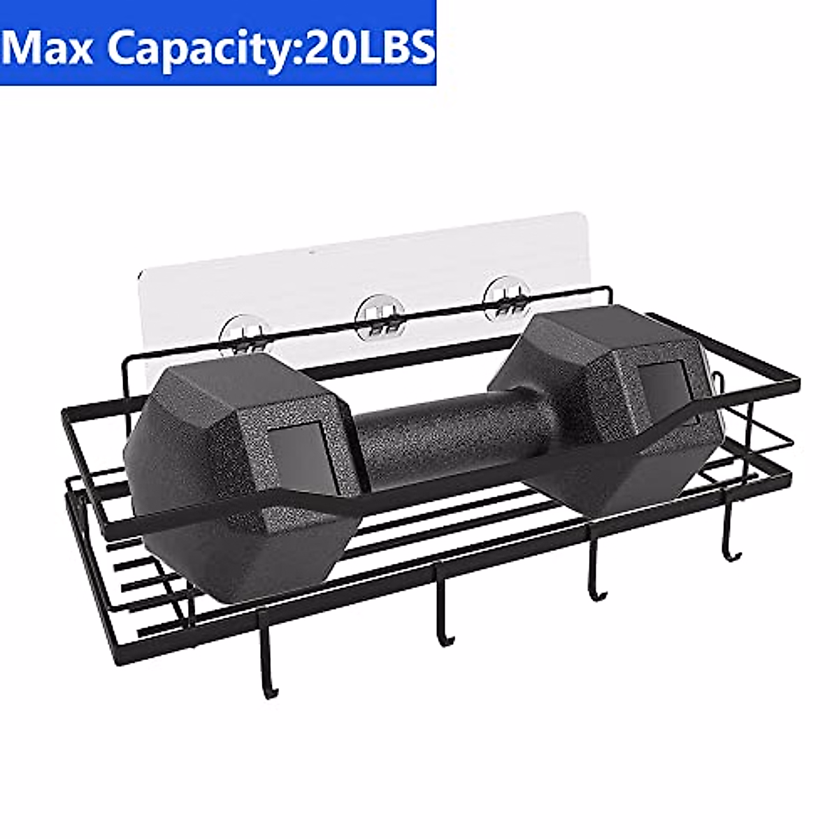 2-pack shower caddy shower shelf, no drilling traceless adhesive bathroom storage organizer shelves for Bathroom Washroom Restroom Toilet Kitchen